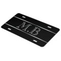 Men's Monogram License Plate | Zazzle