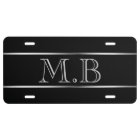 Men's Monogram License Plate | Zazzle