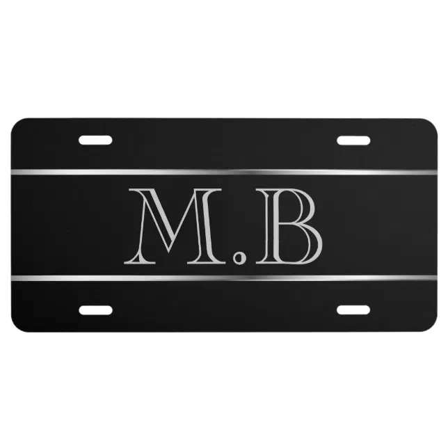 Men's Monogram License Plate | Zazzle