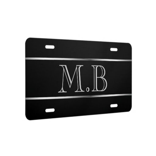 Men's Monogram License Plate | Zazzle