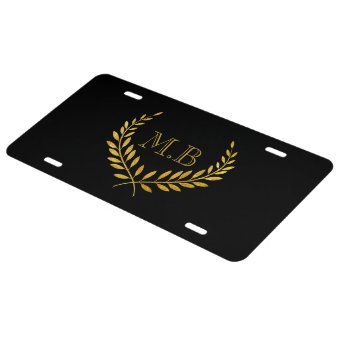 Men's Monogram License Plate | Zazzle