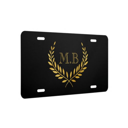 Men's Monogram License Plate | Zazzle