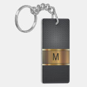 Men's Monogram Two Side Keychain | Zazzle