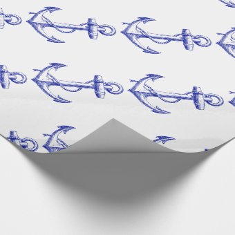 Men's Nautical Boat Anchor Wrapping Paper | Zazzle