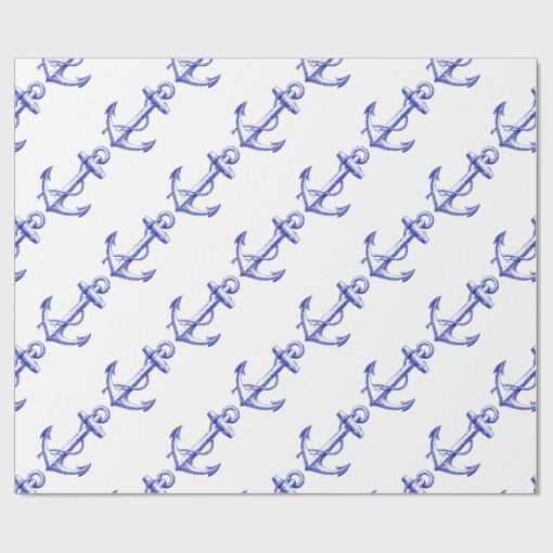 Men's Nautical Boat Anchor Wrapping Paper | Zazzle