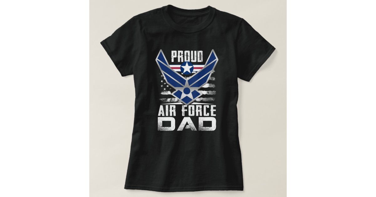 Mens Proud Air Force Dad Military Veteran T-Shirt | Zazzle