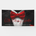 Mens Red Black Tuxedo Birthday Party Banner | Zazzle