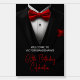 Mens Red Black Tuxedo Birthday Party Welcome Sign | Zazzle