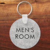 Men's room restroom keychain - urban concrete | Zazzle