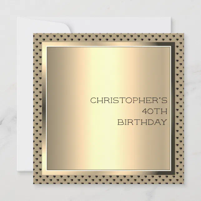 Men's Smart Birthday Party Contemporary Design Invitation | Zazzle