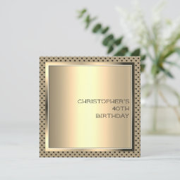 Men's Smart Birthday Party Contemporary Design Invitation | Zazzle