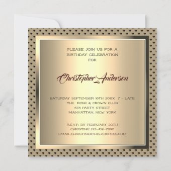 Men's Smart Birthday Party Contemporary Design Invitation | Zazzle