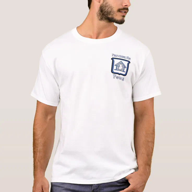 Mens' T-Shirt with left corner logo | Zazzle