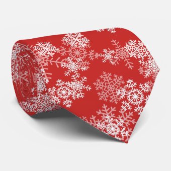 Men's Tie-Christmas Snowflakes Tie | Zazzle