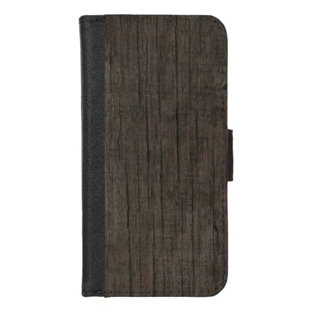 Mens Western Rustic Wood iPhone Wallet Case | Zazzle