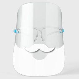 Men's White Beard Face Shield | Zazzle