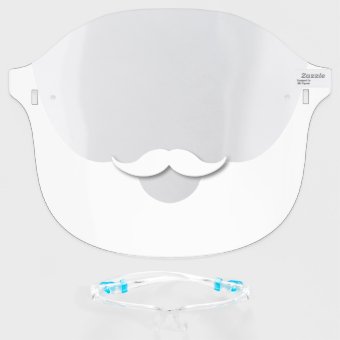 Men's White Beard Face Shield | Zazzle