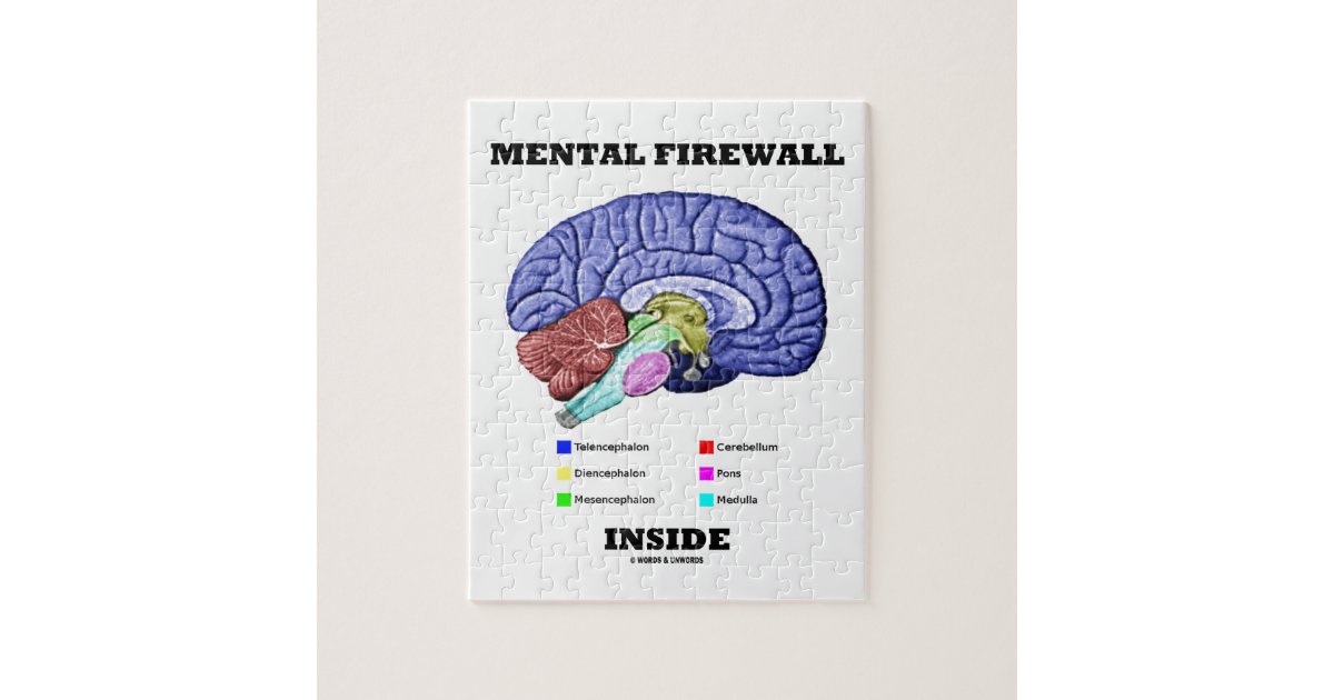 Mental Firewall Inside (Anatomical Brain) Jigsaw Puzzle | Zazzle