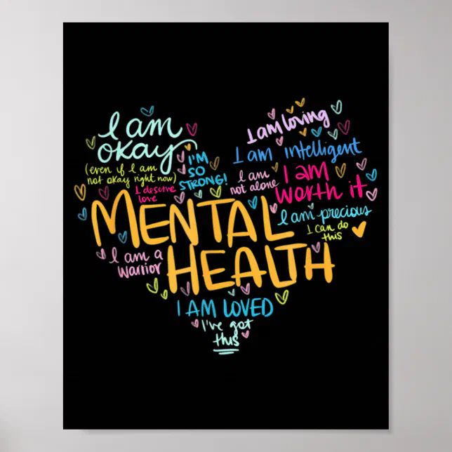 Mental Health Awareness Depression Poster | Zazzle