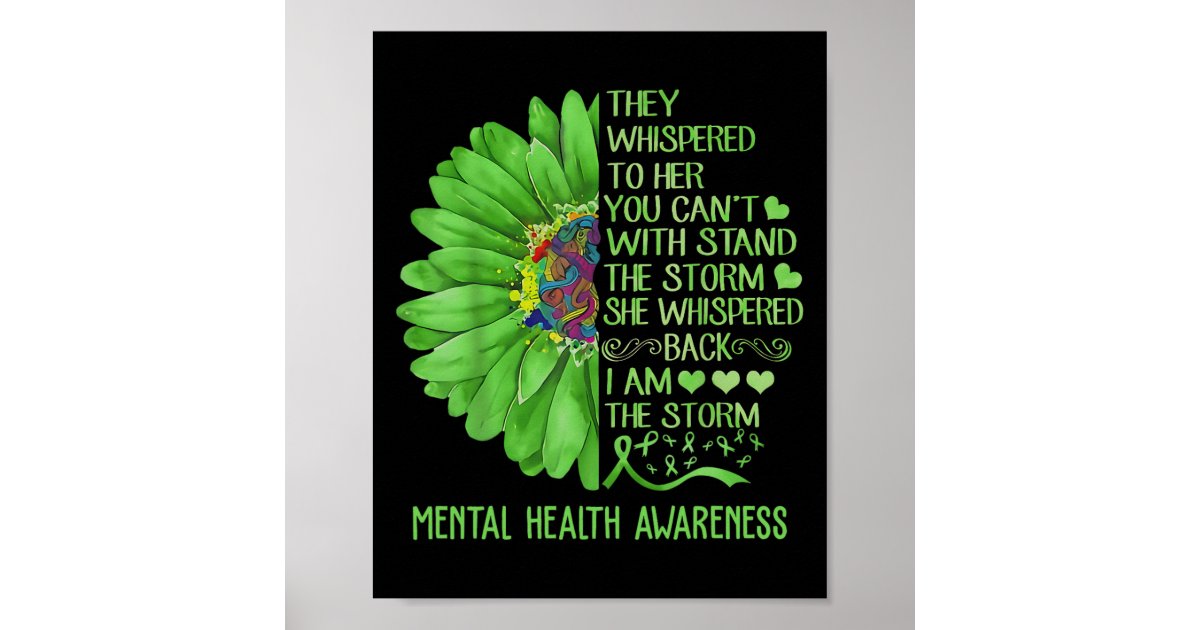 Mental Health Awareness Matters Sunflower I Am The Poster | Zazzle