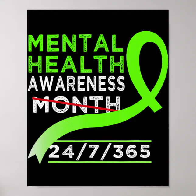 Mental Health Awareness Month Of May Fight The Sti Poster | Zazzle