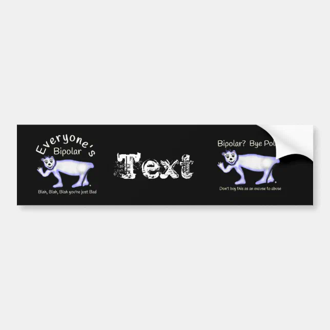 Mental Health Bipolar Bumper Sticker | Zazzle