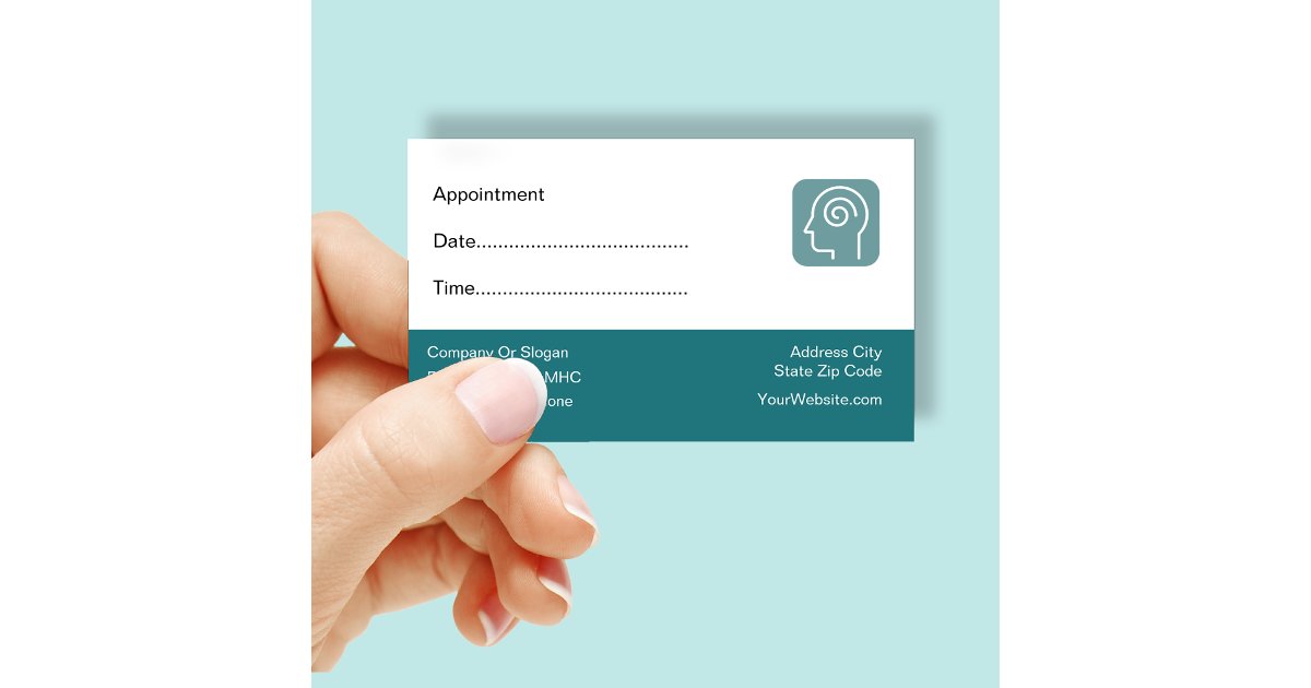 Mental Health Counselor Appointment Business Cards | Zazzle
