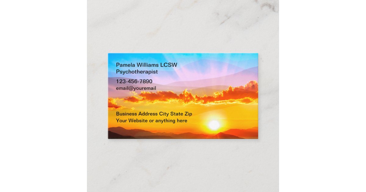 Mental Health Counselor Psychotherapist Business Card | Zazzle