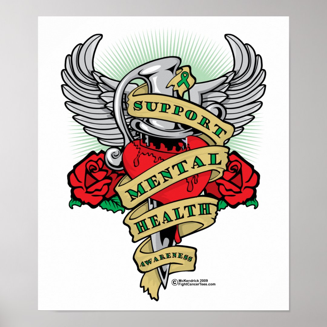 Mental Health Dagger Poster | Zazzle
