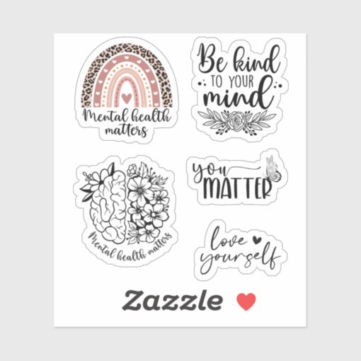 Mental Health, Inspirational, Mental Health Pack Sticker | Zazzle