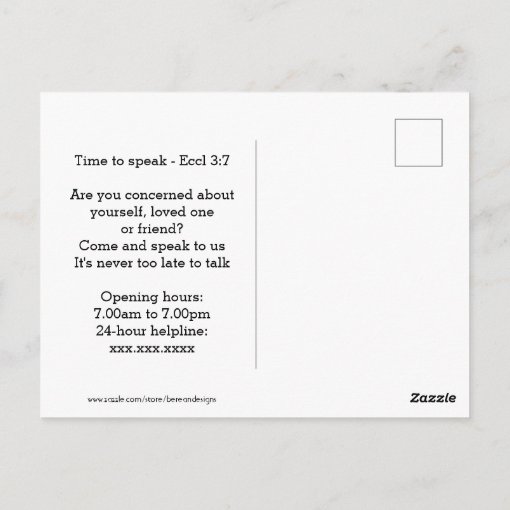 Mental Health MEN WHO TALK HEAL Custom Support Postcard | Zazzle