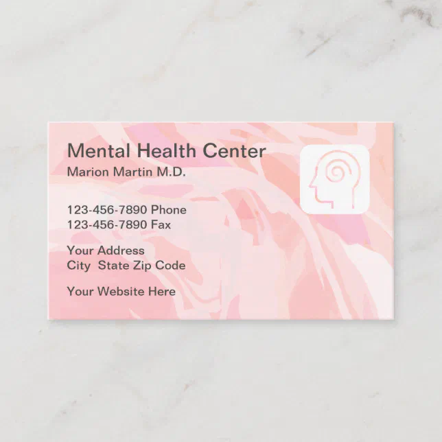 Mental Health Professional Psychotherapy Business Card | Zazzle
