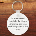 Mental Hospital Keychain | Zazzle