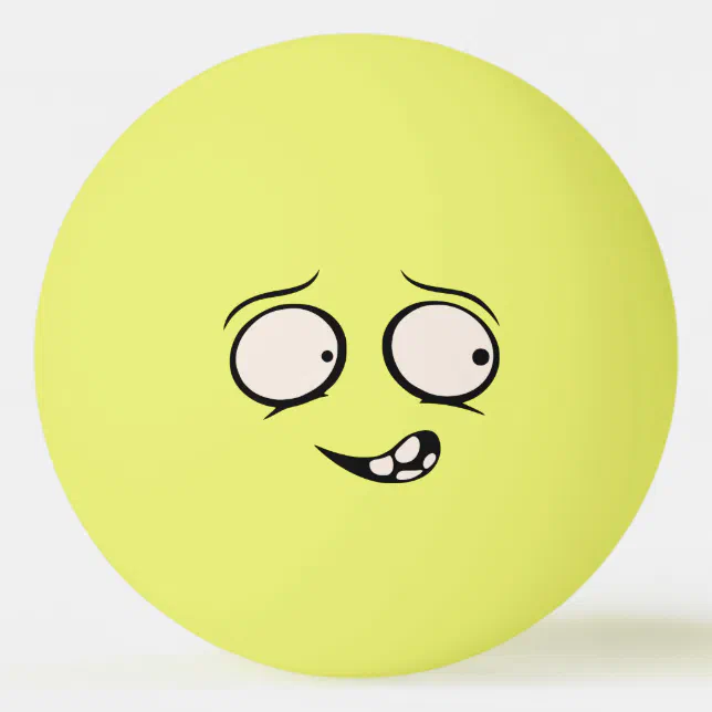 Mentally Deranged Funny Face Ping Pong Ball | Zazzle