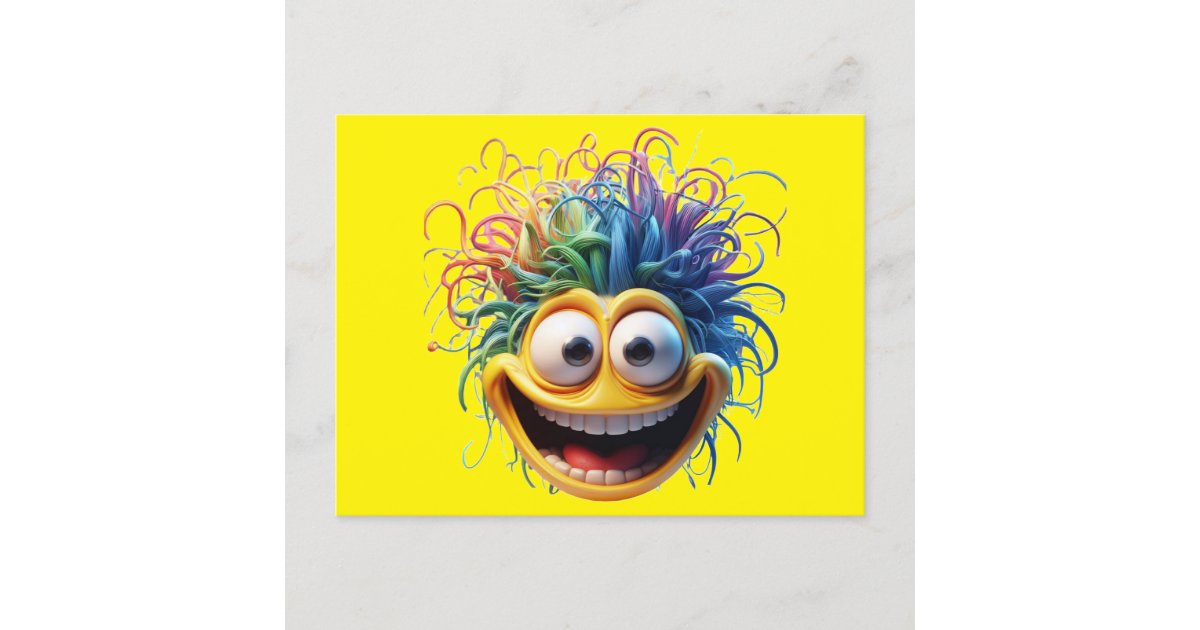 Mentally Unbalanced Smile Postcard | Zazzle