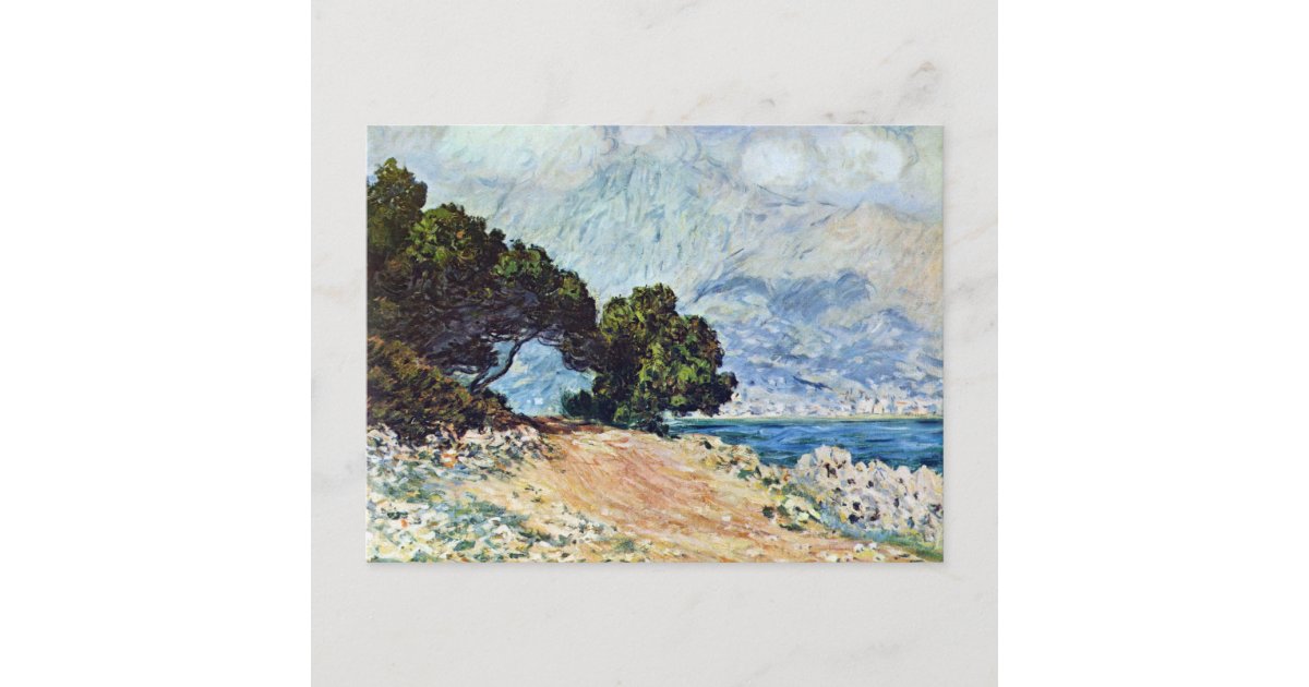 Menton Seen from Cap Martin by Claude Monet Postcard | Zazzle