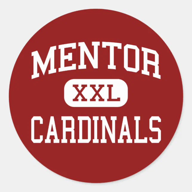 Mentor - Cardinals - High School - Mentor Ohio Classic Round Sticker ...