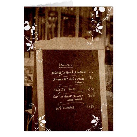 Paper Airplane Menu Card | Zazzle.com