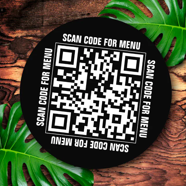 Menu QR Code Restaurants Stickers | Zazzle