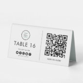 Menu Tableside Ordering QR Code Table Tent Sign | Zazzle