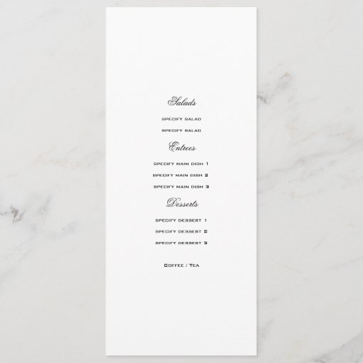 Menu template - Create your own | Zazzle