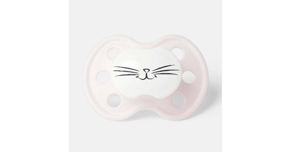Meow Cat Kitten Whisker Pacifier | Zazzle