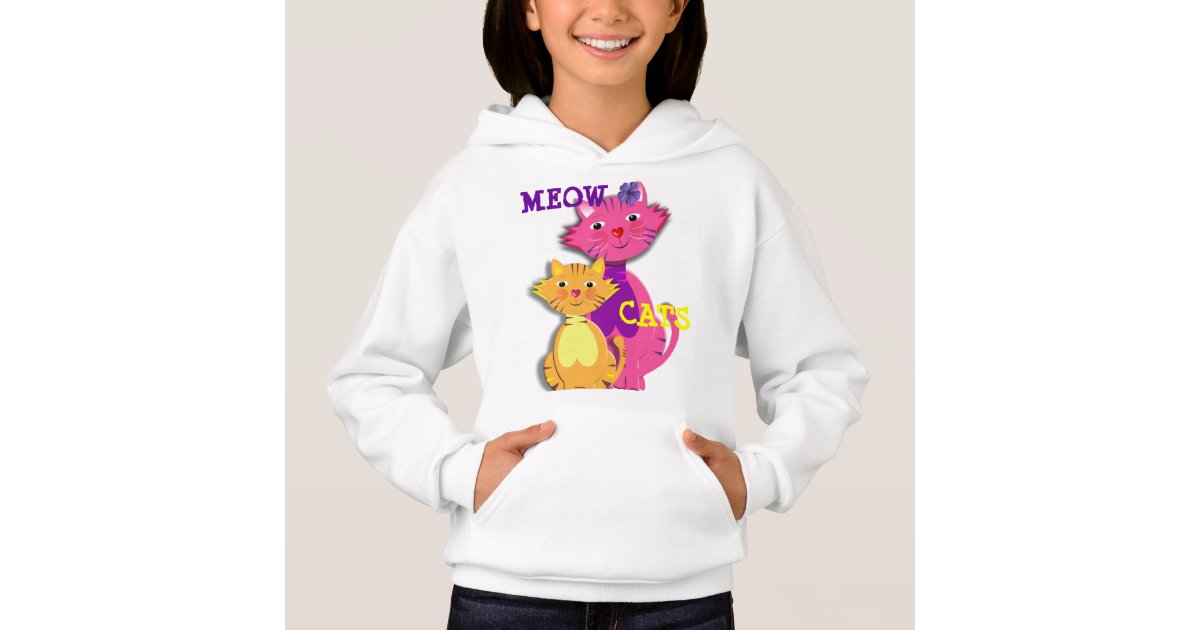 Meow Cats Cute Girly Feline Tops | Zazzle
