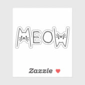 MEOW CATS STICKER | Zazzle