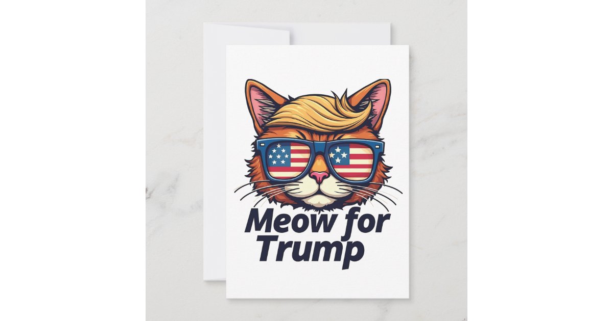 Meow for Trump Make Cats Safe Again Election Invitation | Zazzle