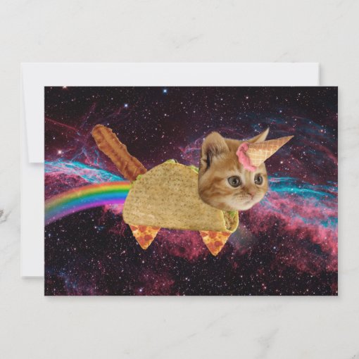 MEOW! Kitten space party invitation | Zazzle