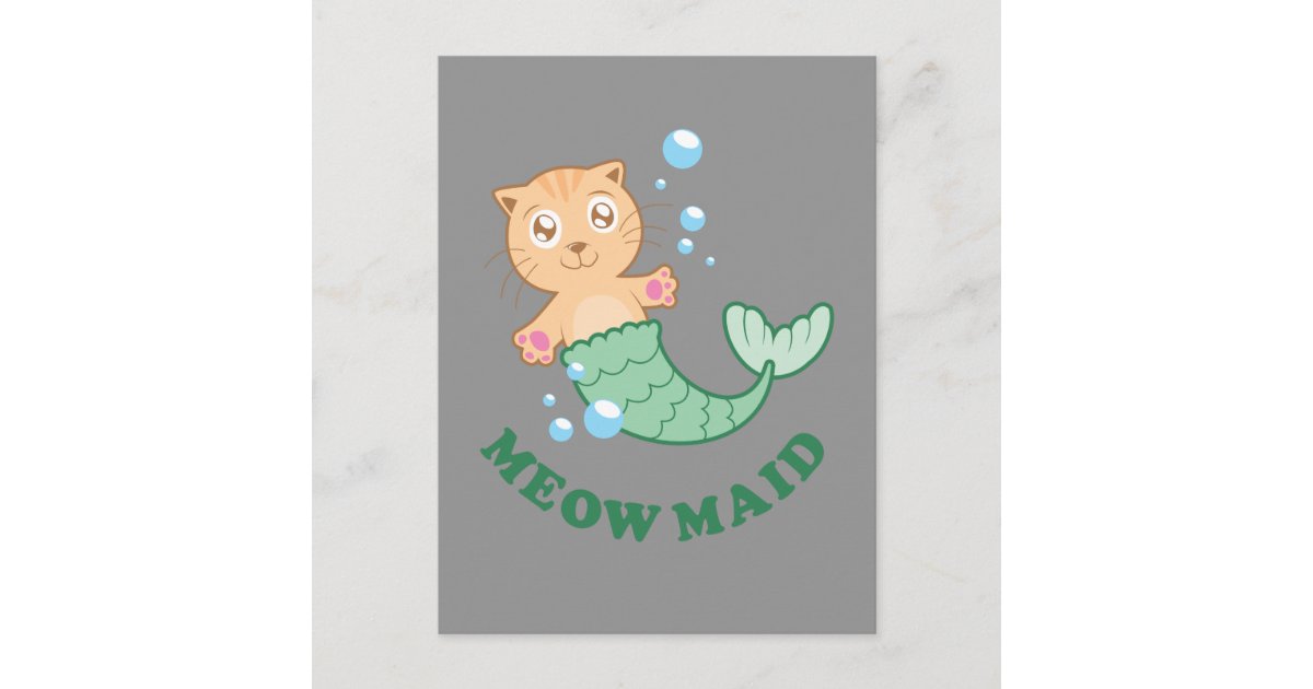 Meow Maid Postcard | Zazzle