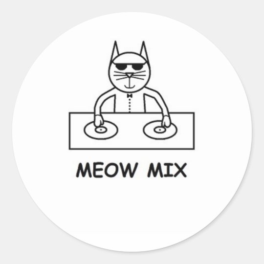 Meow Mix Sticker | Zazzle.com