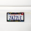 Meow Paw Prints License Plate Frame | Zazzle