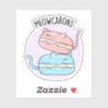 Meowcarons Funny Macaron Pun Sticker | Zazzle